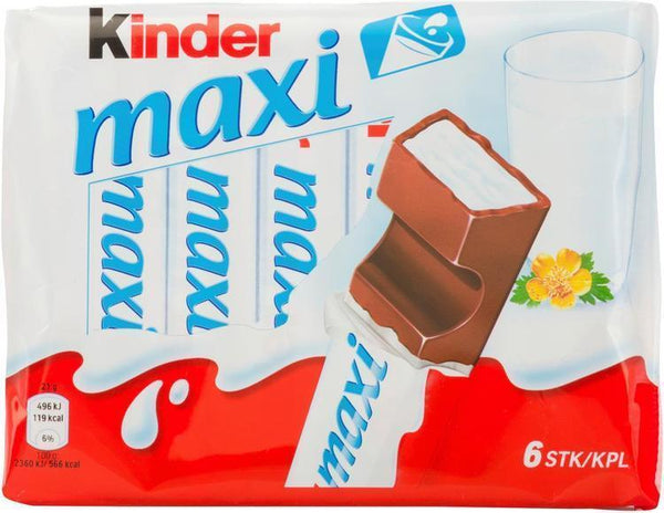 Kinder Maxi Milk Chocolate with Milk Filling 126g (6pcs) | Finnish Sweets & Design – SÖPÖSÖPÖ ...